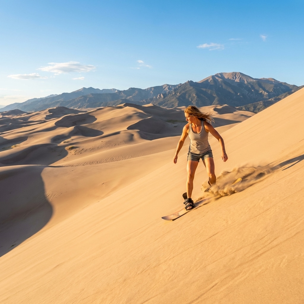 Explore the Adventure of Sandboarding the Great Sand Dunes of Colorado ...
